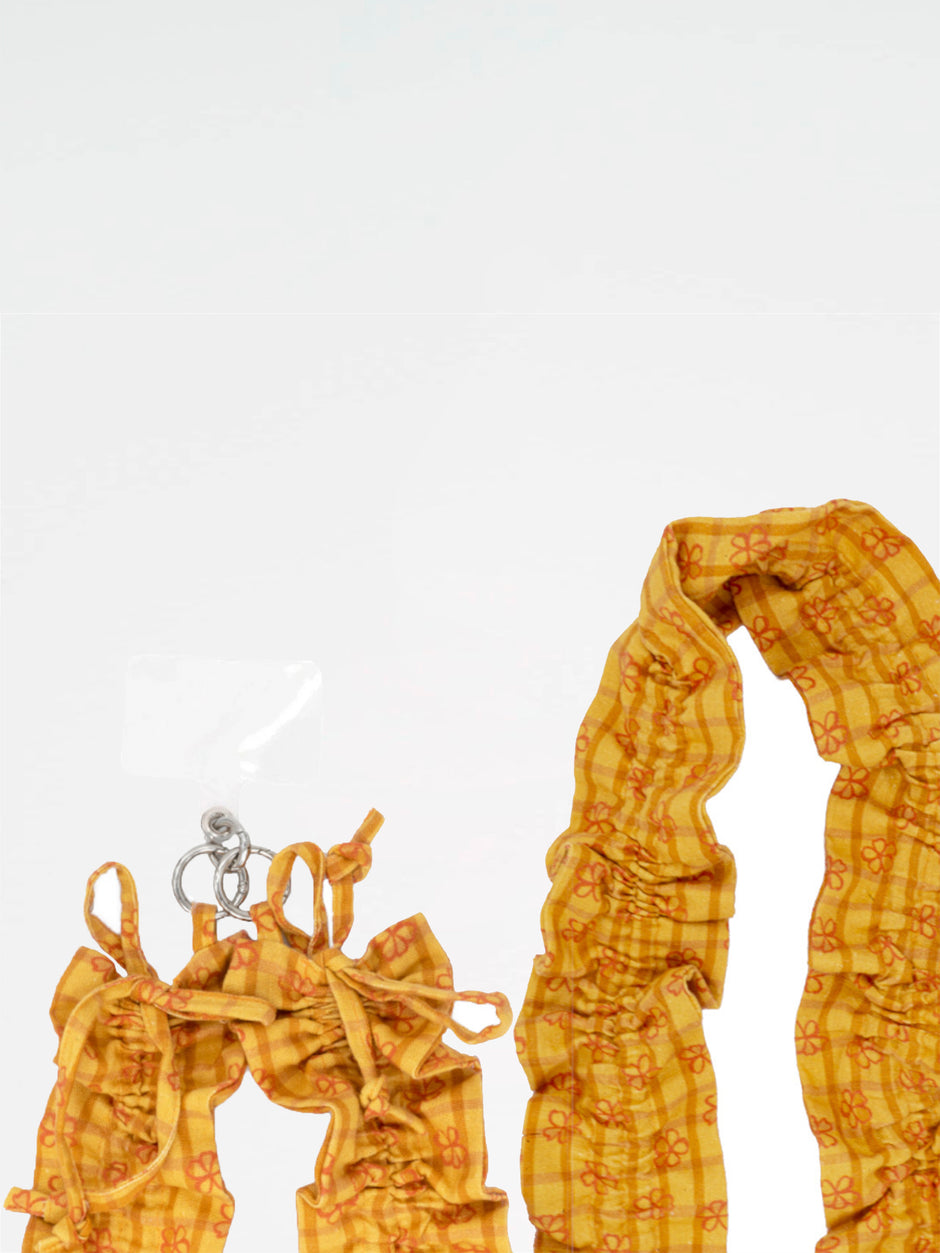 Vichy Flowers Ruffled Mobile Phone Case | CARMEN SAYS